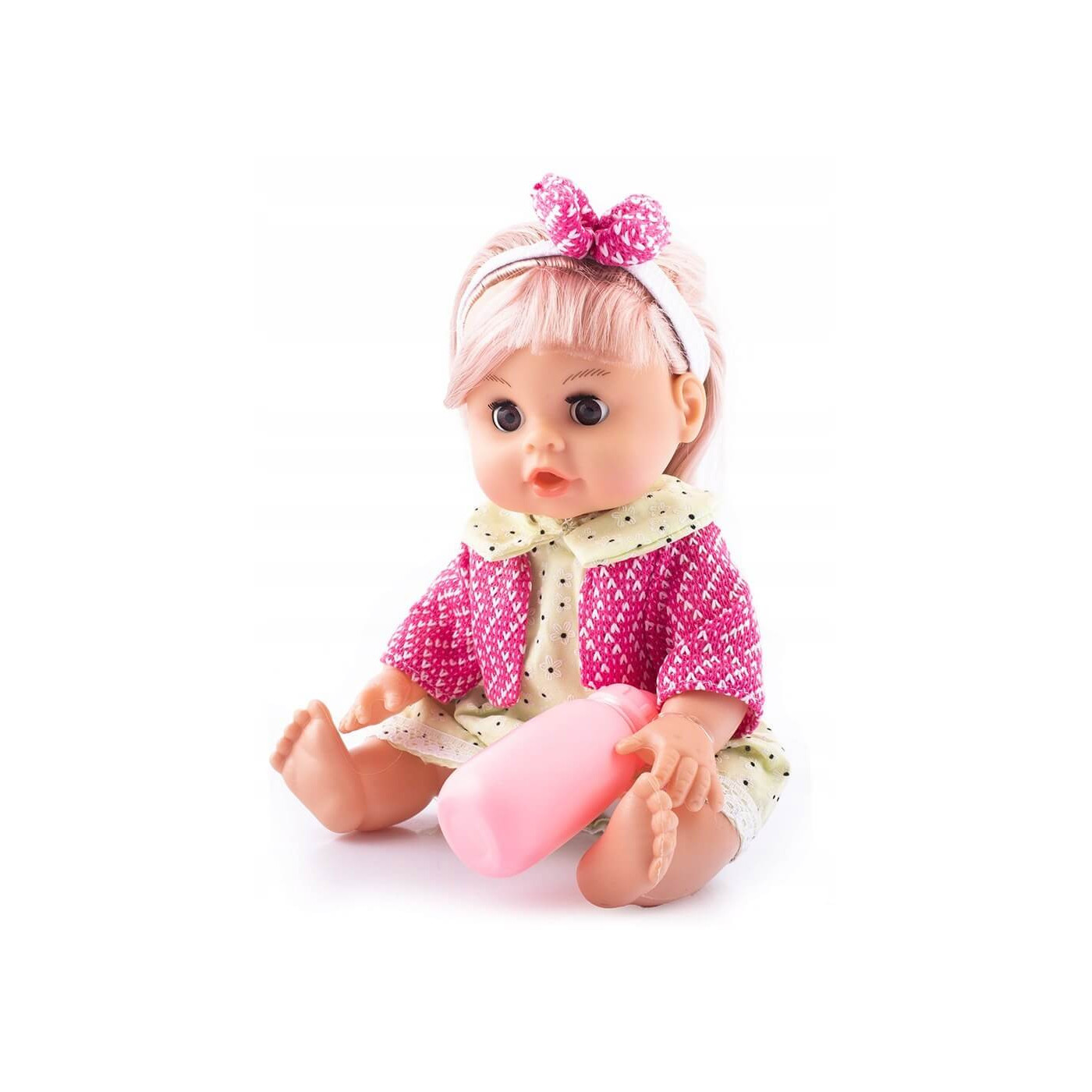 Lalka bobas z włosami, mówiąca, sikająca z akcesoriami