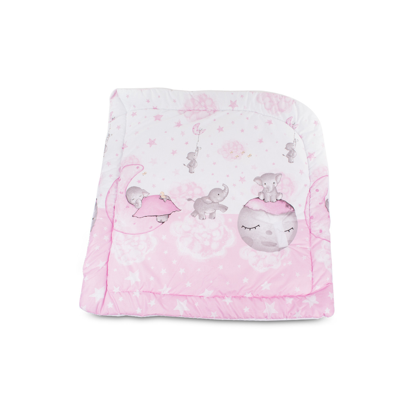Becik niemowlęcy, Rożek dziecięcy otulacz dla dziecka Słoń, Księżyć różowy