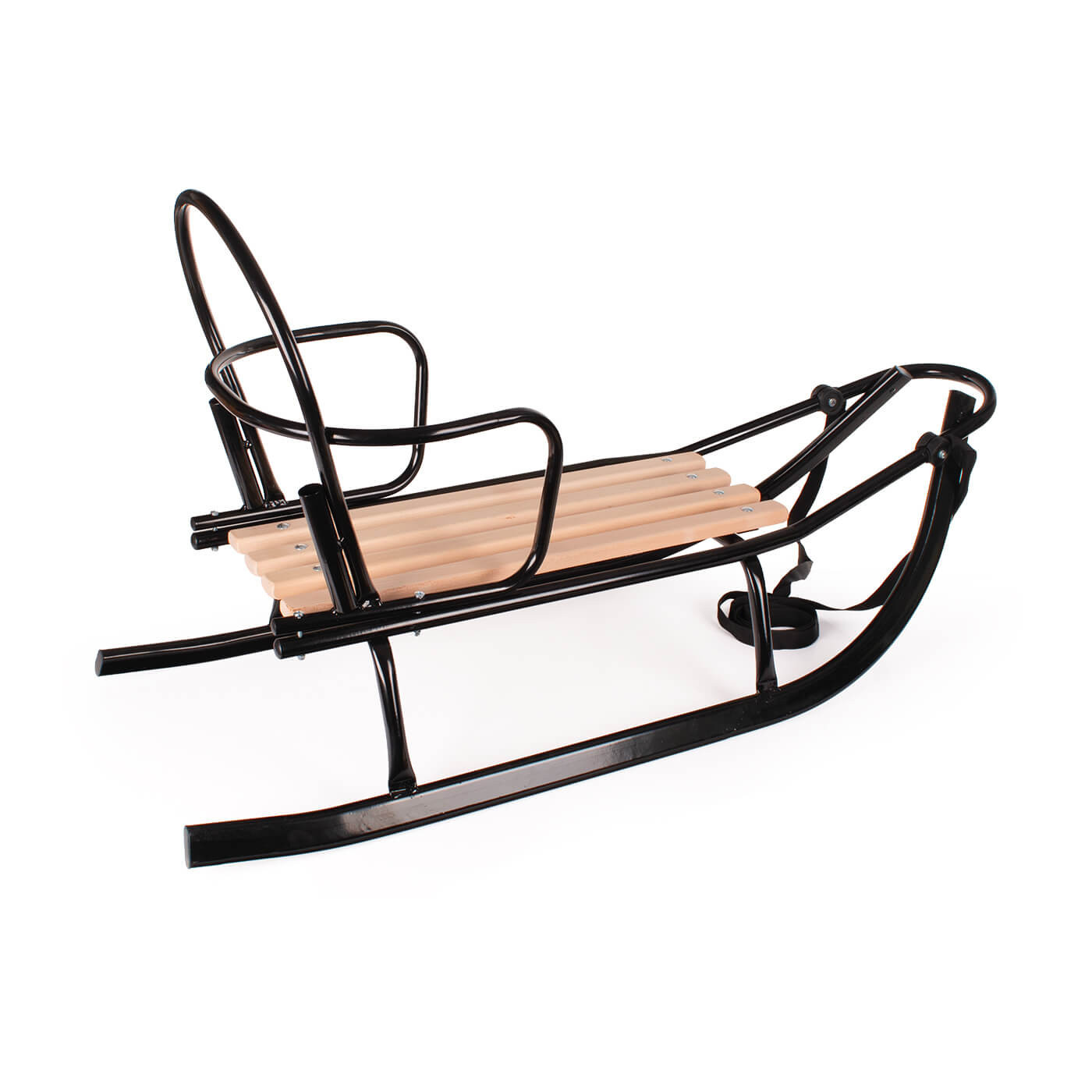 Sanki z oparciem i pchaczem dla dzieci + Śpiworek metalowe SOLO GT